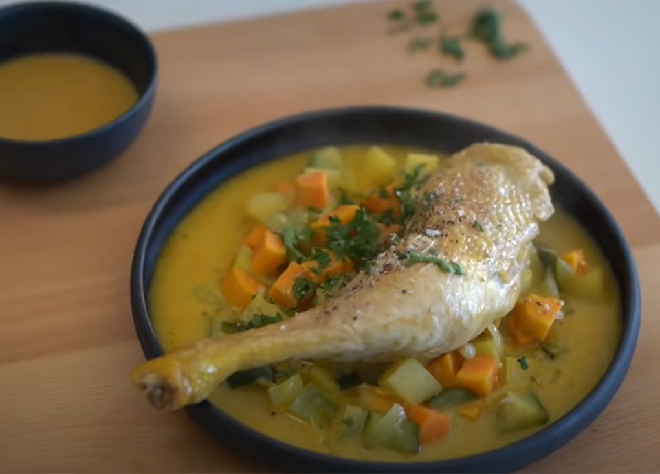 recette poulet coco épices hervé cuisine faitout curry lait de coco ...