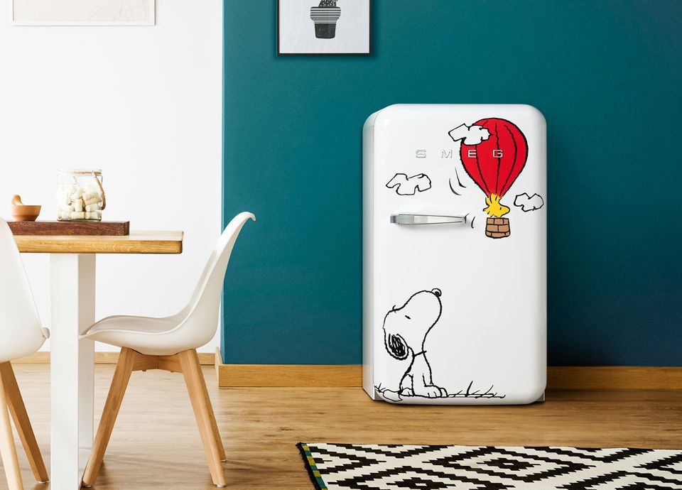 Smeg | Limited edition Snobben-kylskåp i samarbete med Peanuts – Unika ...