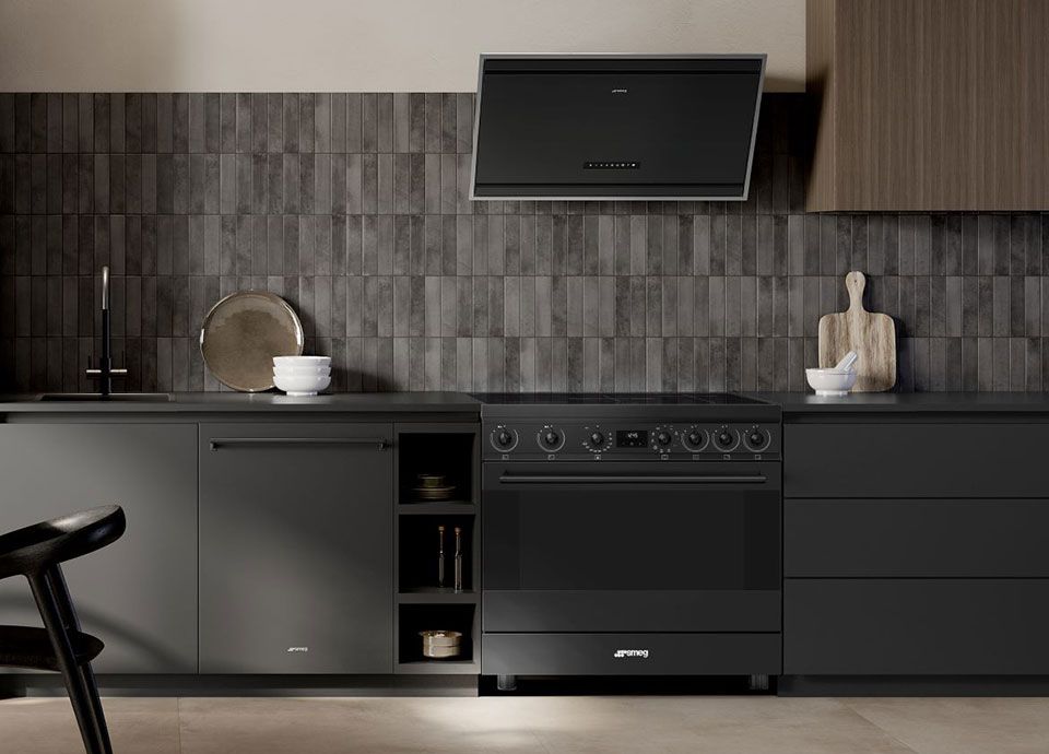 Matte Black - Freestanding Cooker - Rangehood - Kitchen Appliances ...