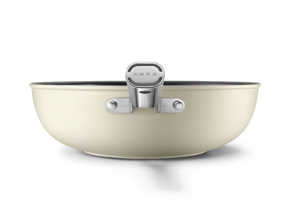 Red Non-Stick Wok - Induction Hob Compatible - Smeg