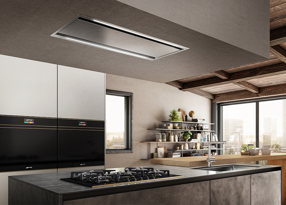 Cappa aspirante a soffitto KLT120LXS Smeg